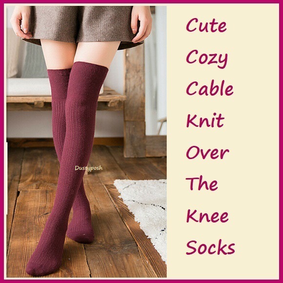 Dustyposh | Accessories | Long Soft Over The Knee Socks Thigh High Boot ...